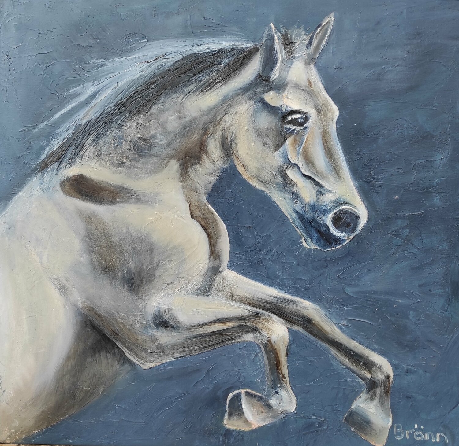 Mystery Horse de Gerdus Bronn (2021) : Peinture Huile sur Toile - Singulart