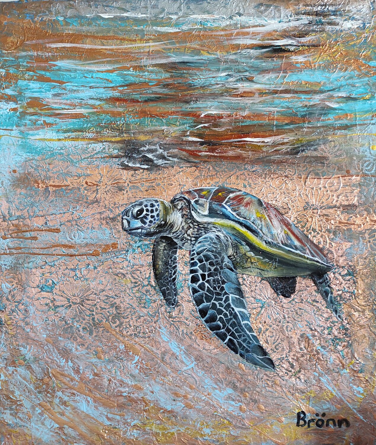 Copper Currents by Gerdus Bronn (2023) : Painting Acrylic, Oil on ...