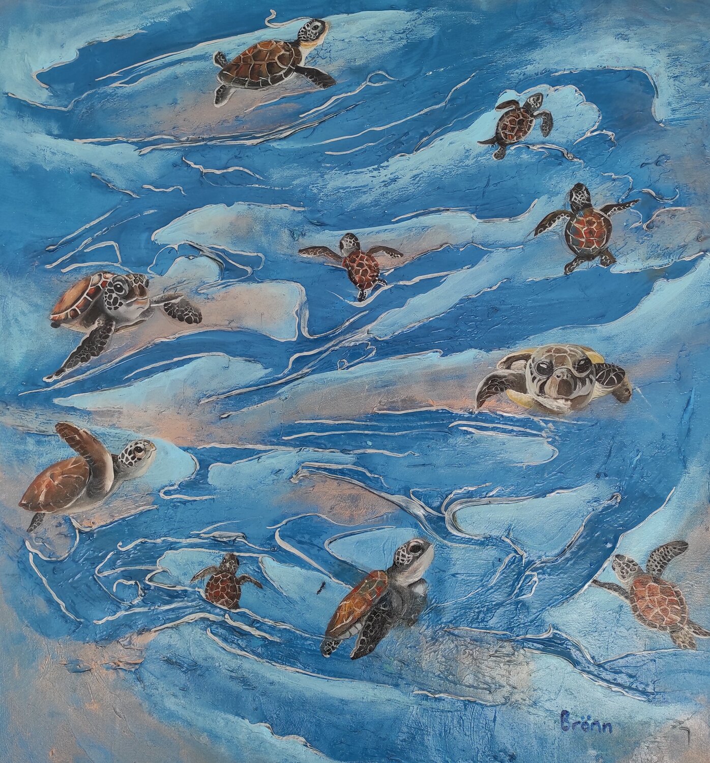 The brave beginnings by Gerdus Bronn (2023) : Painting Acrylic, Oil on ...