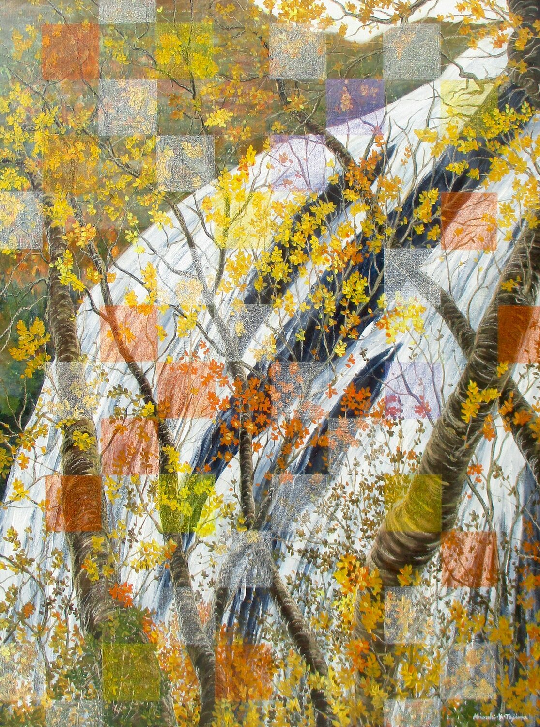 Waterfall in Fukuroda by Hiroaki Tajima K (2019) : Painting Acrylic ...