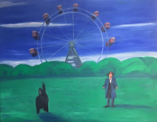 The Wheel The Rabbit and the Third Man by JO Tuck (2025) : Painting Oil ...