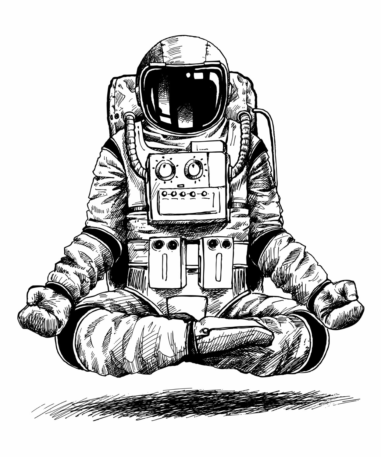 Detailed Drawings Of Astronauts