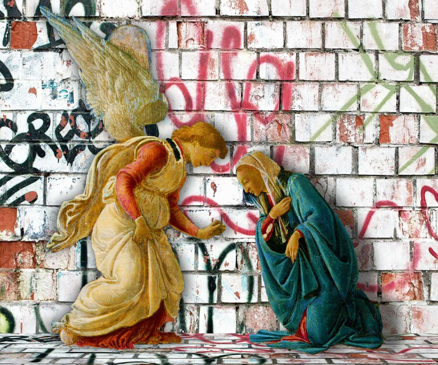 Artistic Graffiti Angels