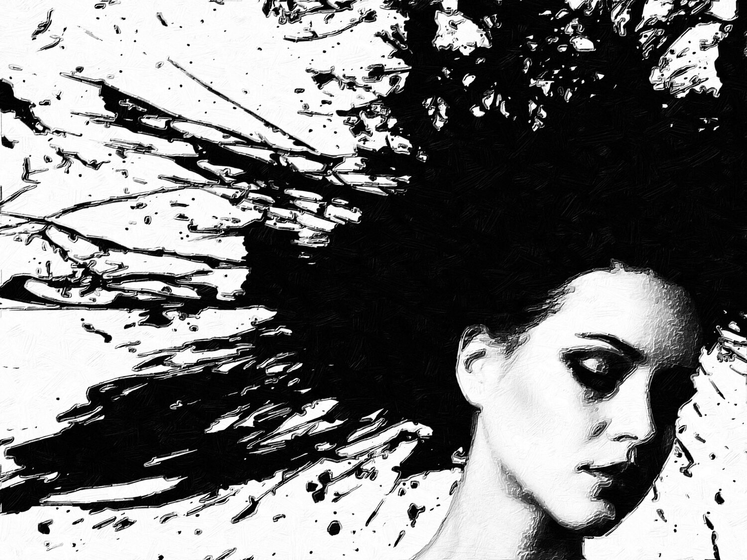Ink Splatter Portraits