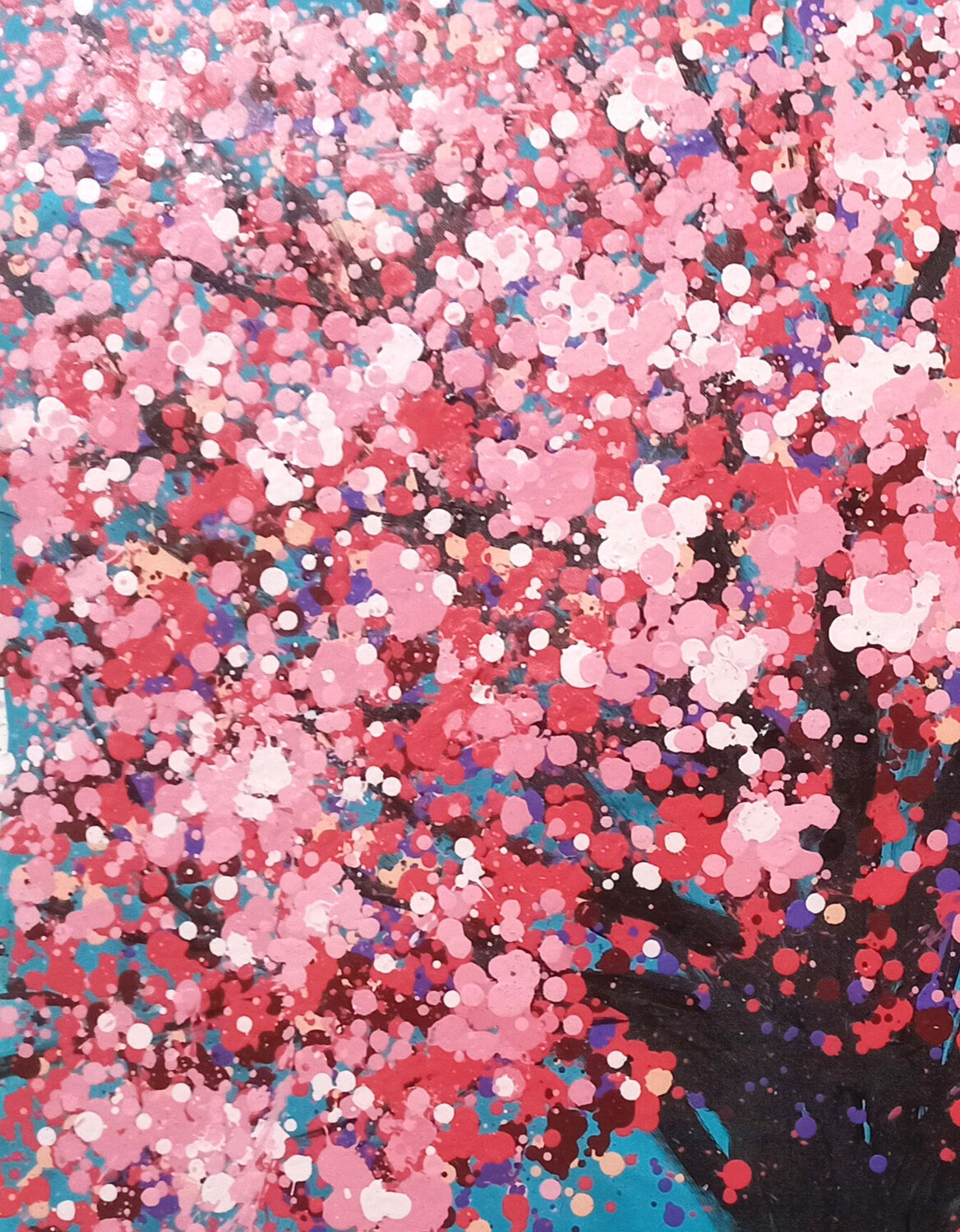 CHERRY BLOSSOM von Phuong Hoang (2023): Malerei Acryl auf Leinwand ...