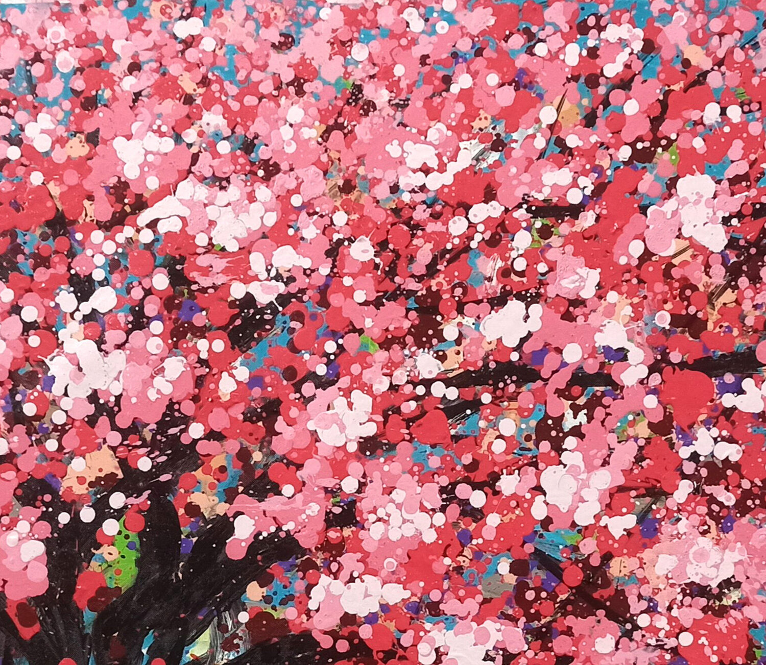 CHERRY BLOSSOM von Phuong Hoang (2023): Malerei Acryl auf Leinwand ...