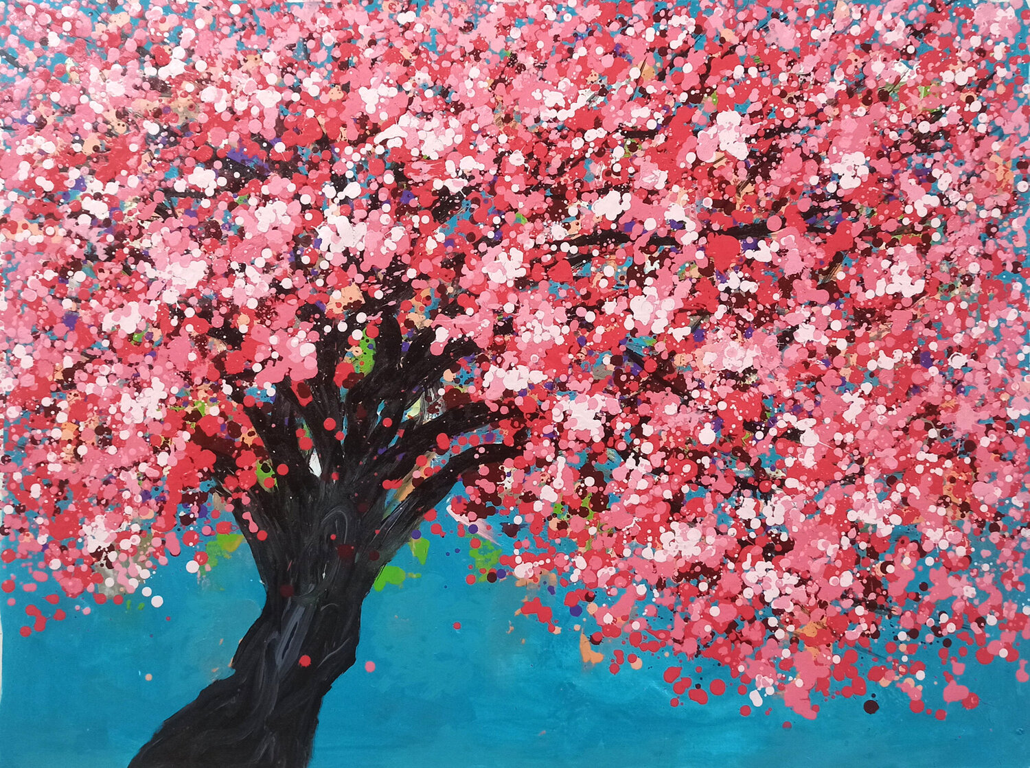 Cherry Blossom Painting Abstract