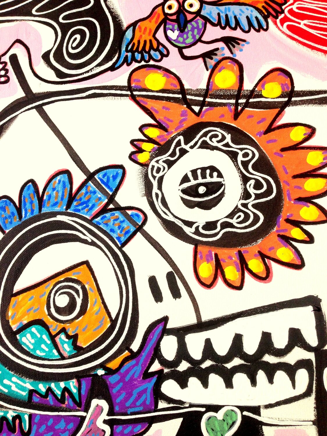 Miro-Mosa by Liz Mosa (2022) : Painting Acrylic, Felt on Canvas - Singulart