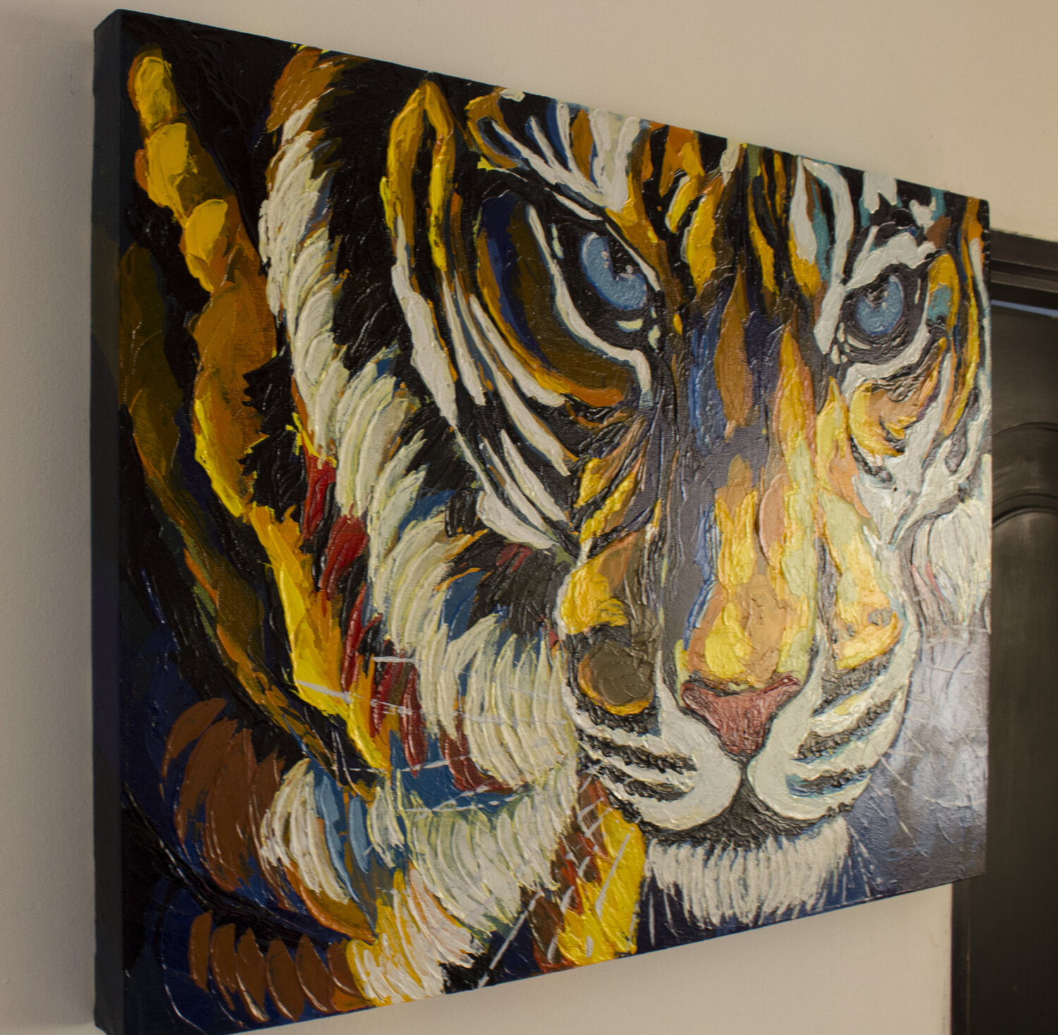 El tigre Leonidas by Didier Franco (2022) : Painting Acrylic on Canvas ...