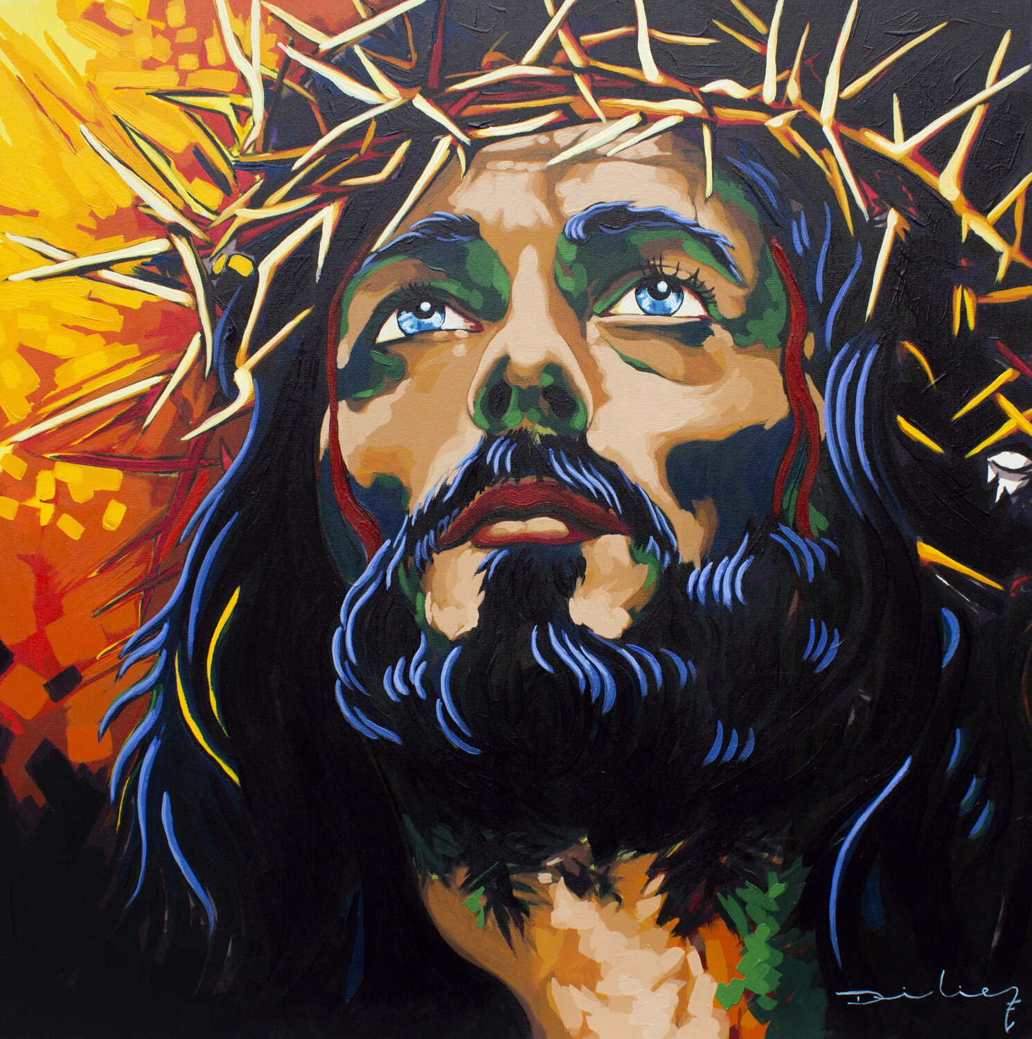 Abba (Jesús) by Didier Franco (2022) : Painting Acrylic on Canvas ...