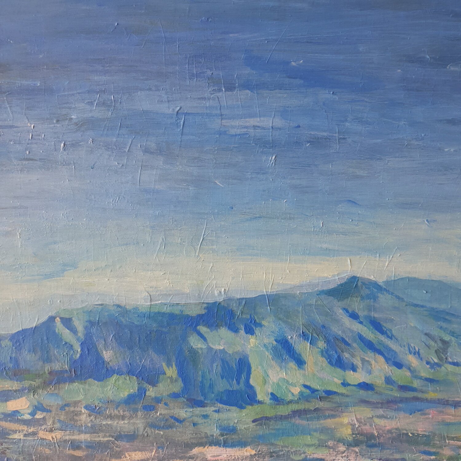 distance, blue sky by Luca Raimondi (2024) : Painting Acrylic on Canvas ...