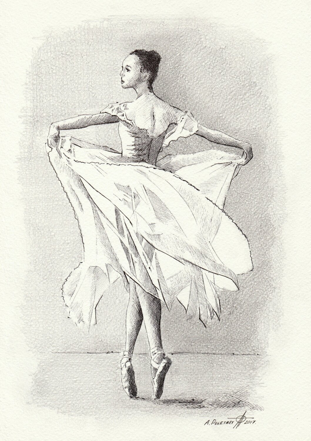 Ballerina Pencil Drawing