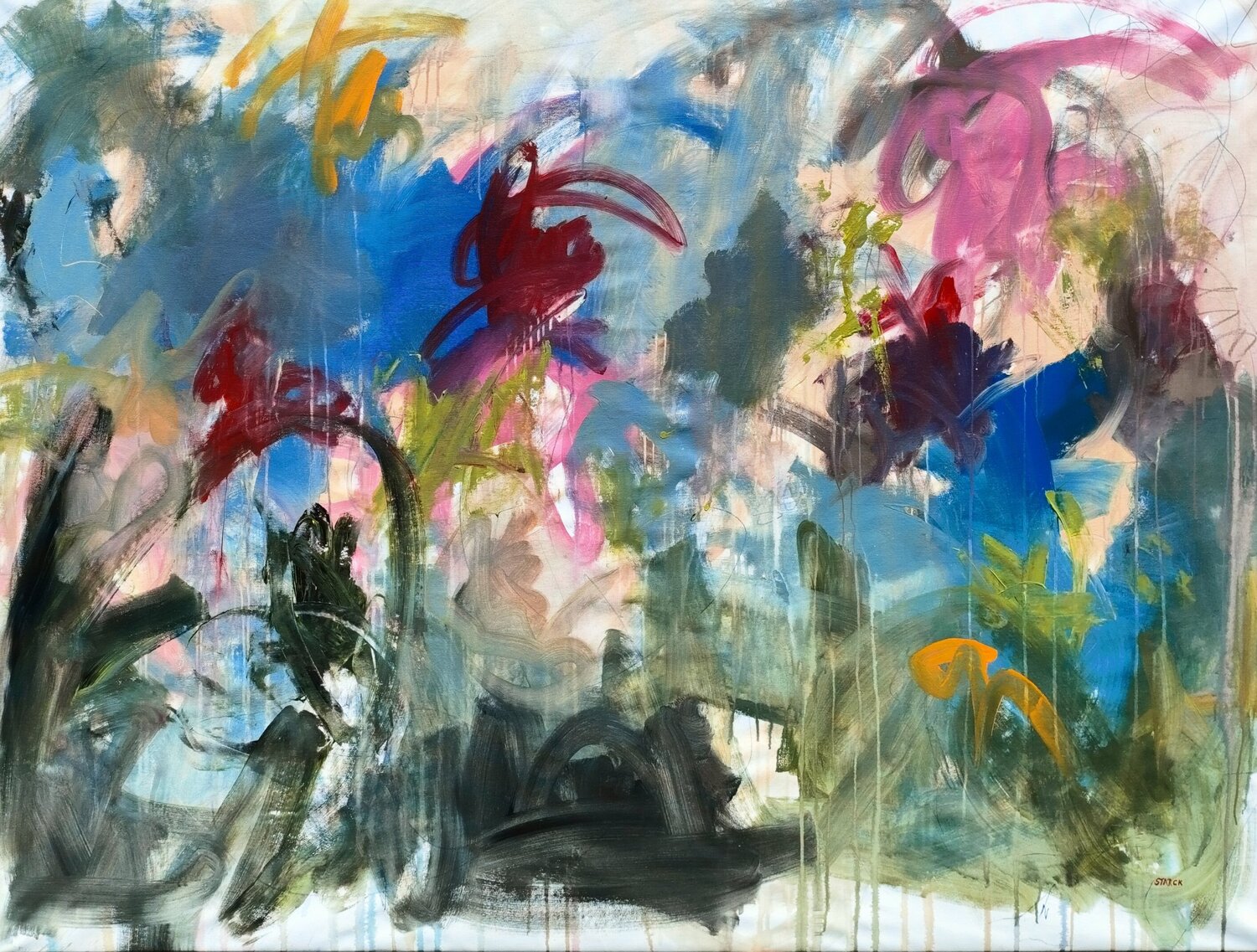 Abstract landscape by Emily Starck (2021) : Painting Acrylic, Oil ...