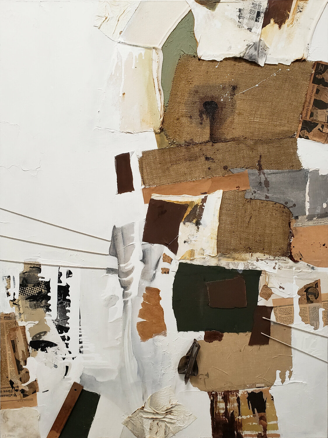 Lateral by Jim Ford (2016) : Painting Oil, Collage on Canvas - Singulart