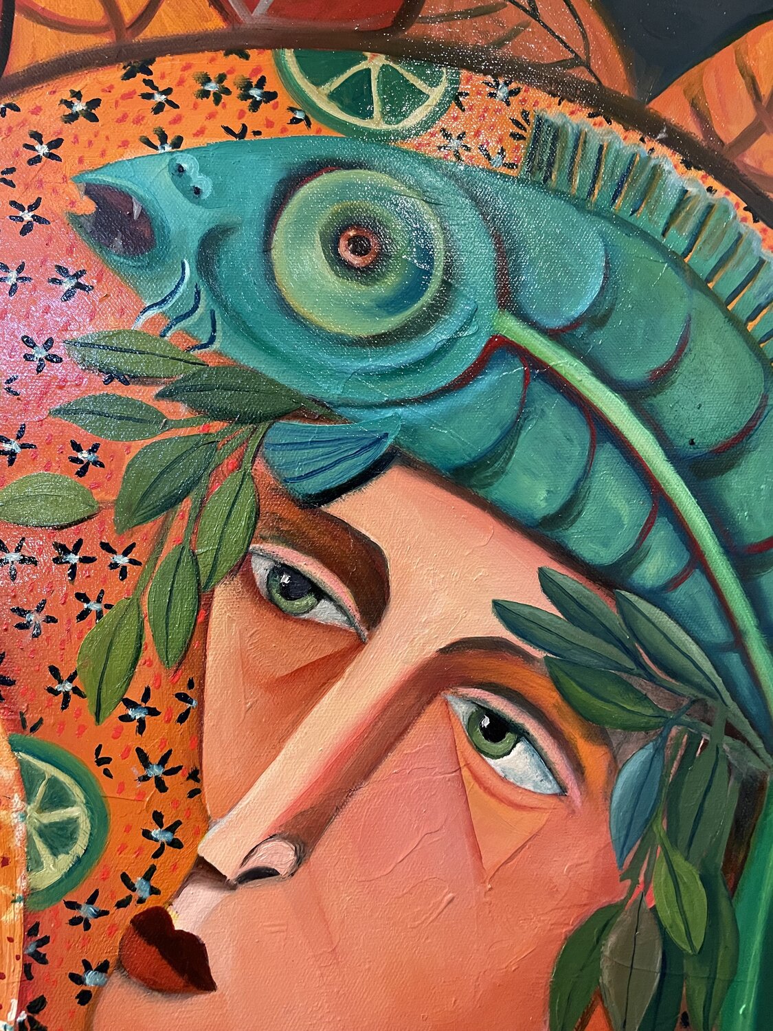 Fish Kisses by Niki Sands (2022) : Painting Acrylic, Oil on Canvas ...