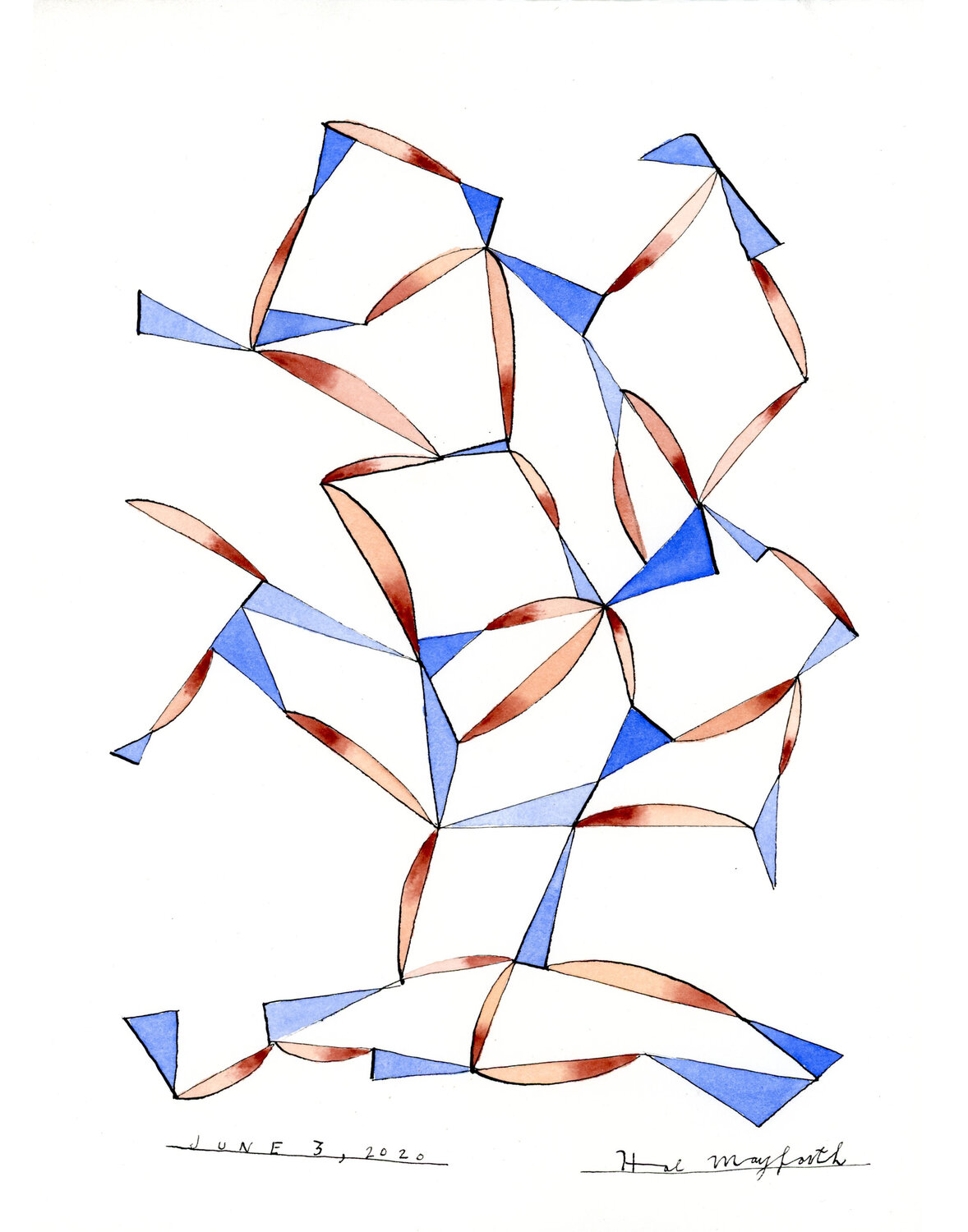 6-3-20 by Hal Mayforth (2022) : Drawing India Ink on Paper - Singulart