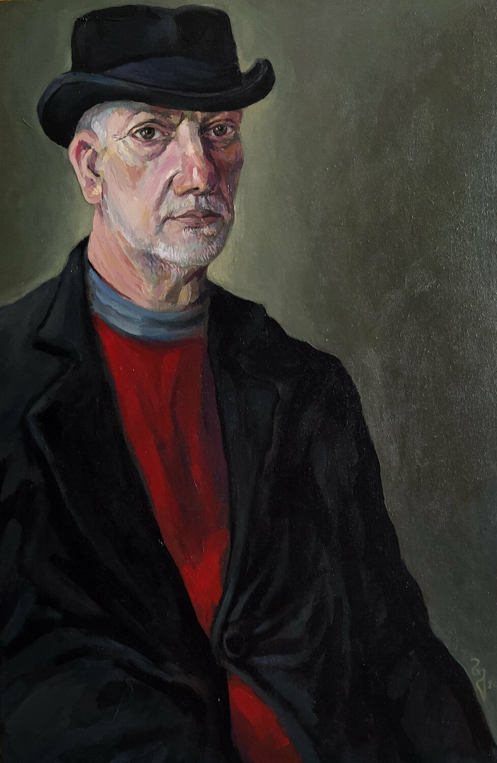 Self portrait in a hat Giorgi Rurua