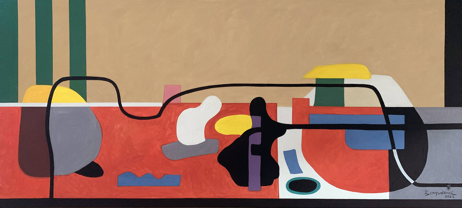 Abstract connections von Bernard Simunovic (2023): Malerei Acryl auf ...