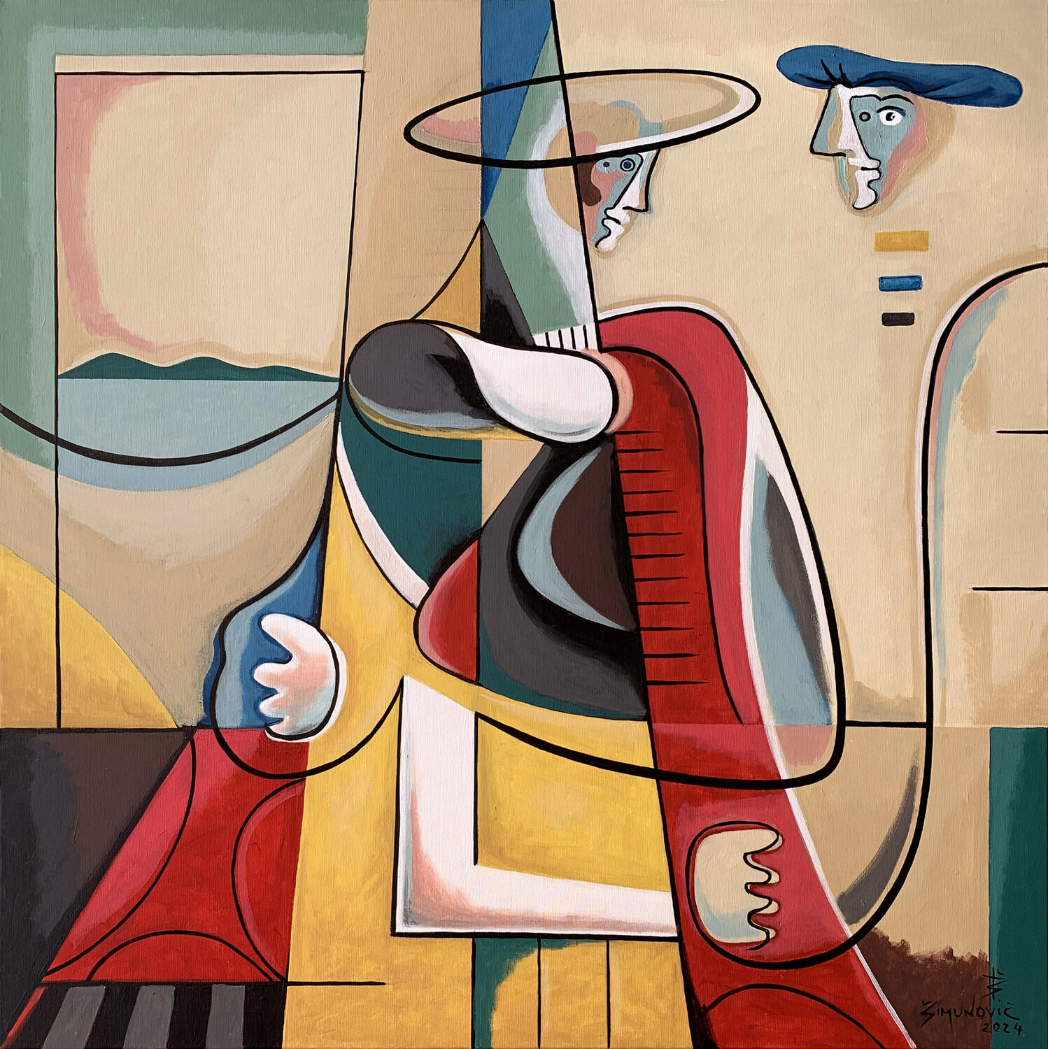 Timeless embrace by Bernard Simunovic (2024) : Painting Acrylic on ...