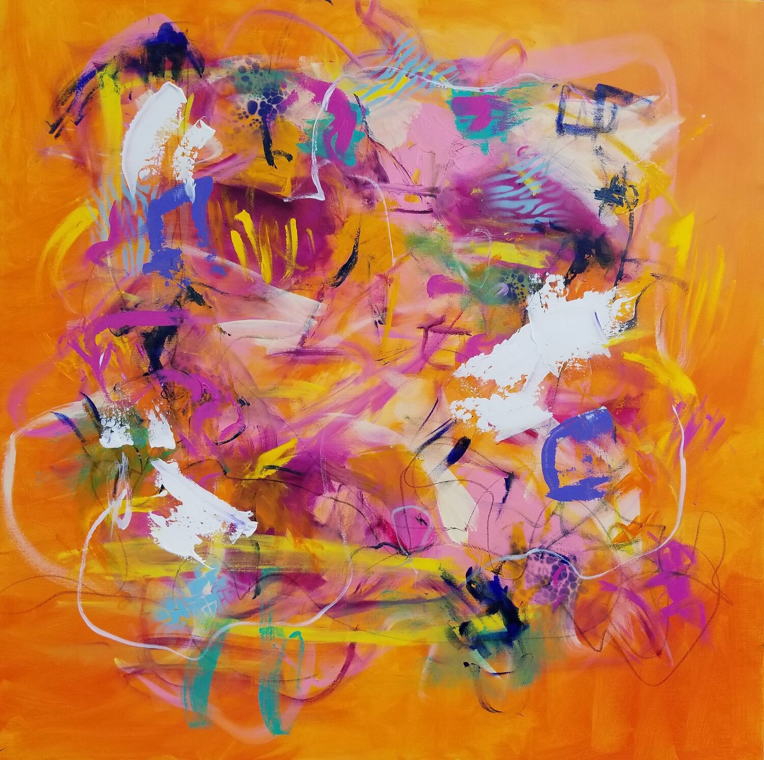 Sunsets Passion by Cheryl Wilson (2020) : Painting Acrylic, Graphite on ...