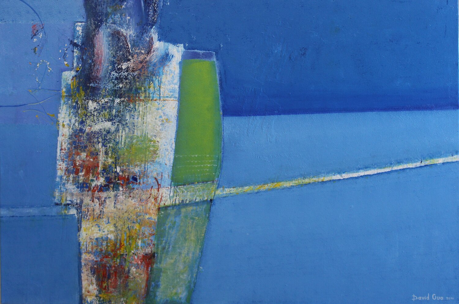 Blue by Dato Badzagua (2020) : Painting Acrylic on Canvas - Singulart