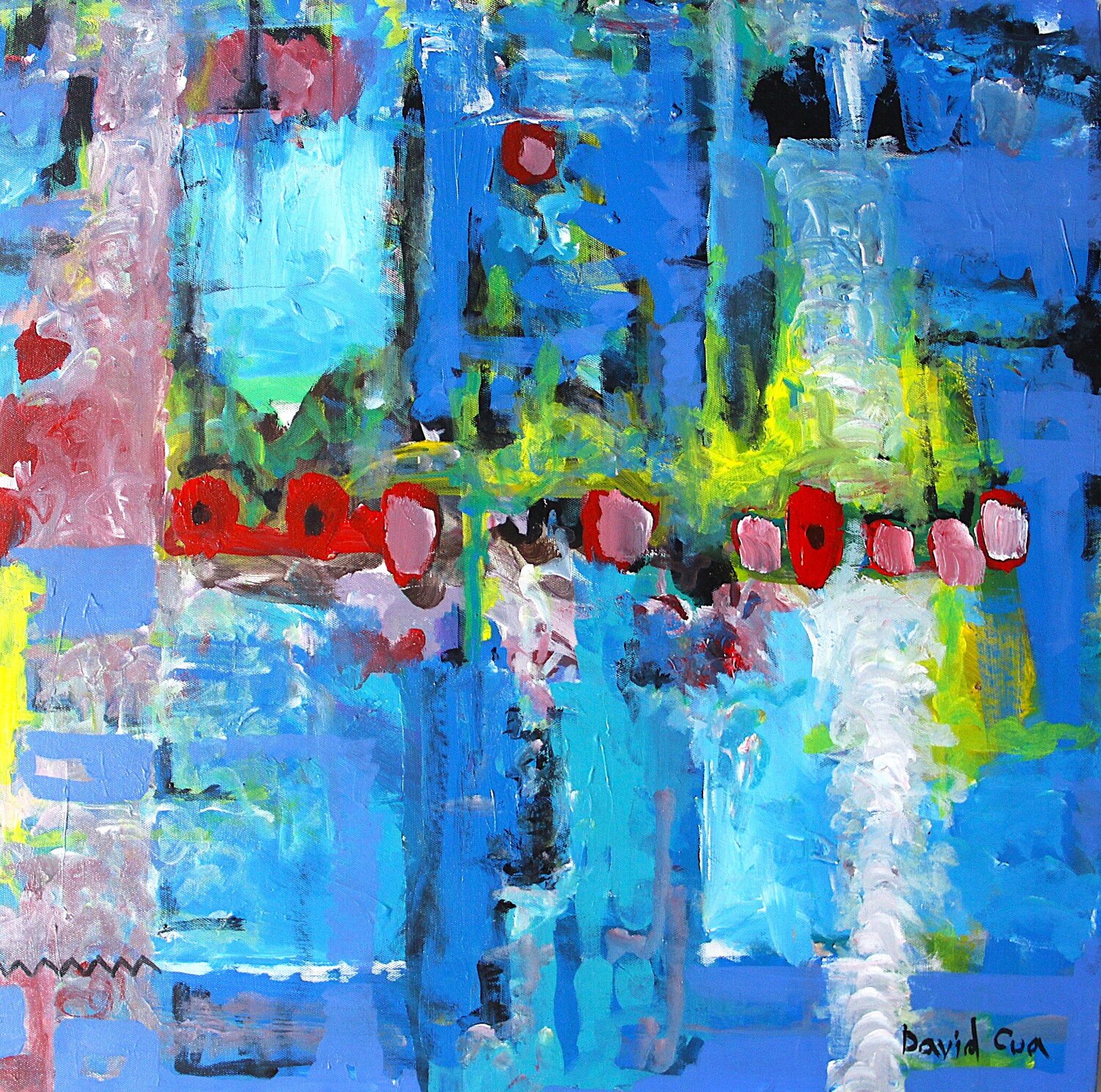 Rhythms of the Deep de Dato Badzagua (2025): Pintura Acrílico en Lienzo ...