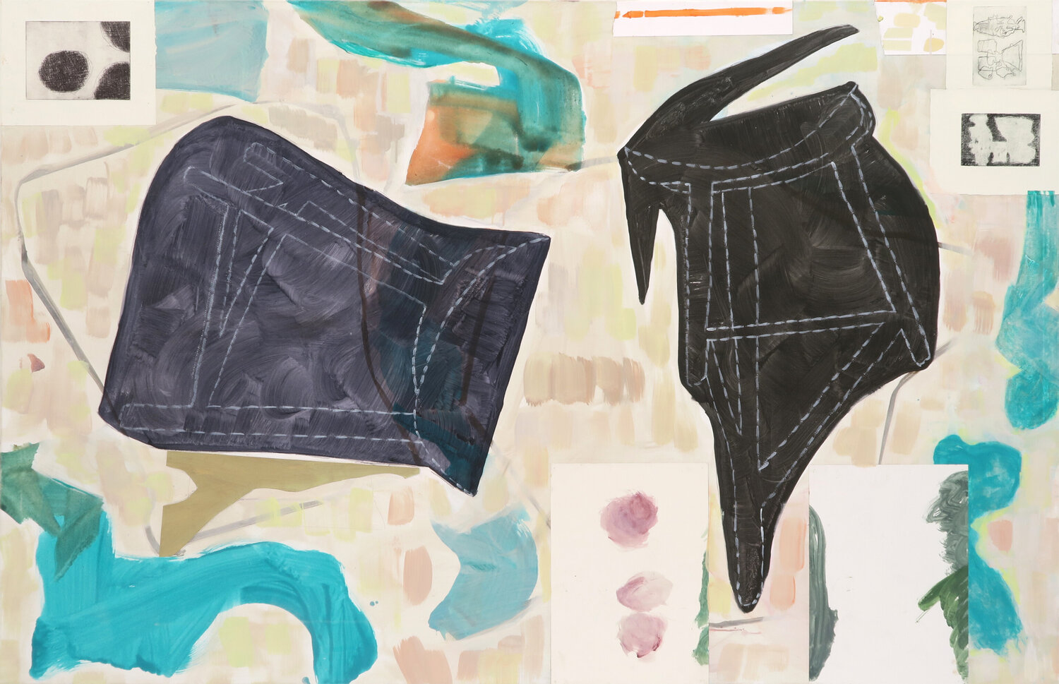 Garten der Narben by Martin Conrad (2023) : Painting Acrylic, Collage ...