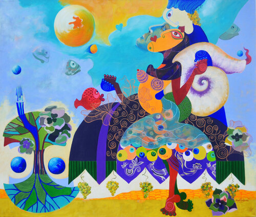 Suspended images in Alam al-mithal by Angela Szabo (2024) : Painting ...