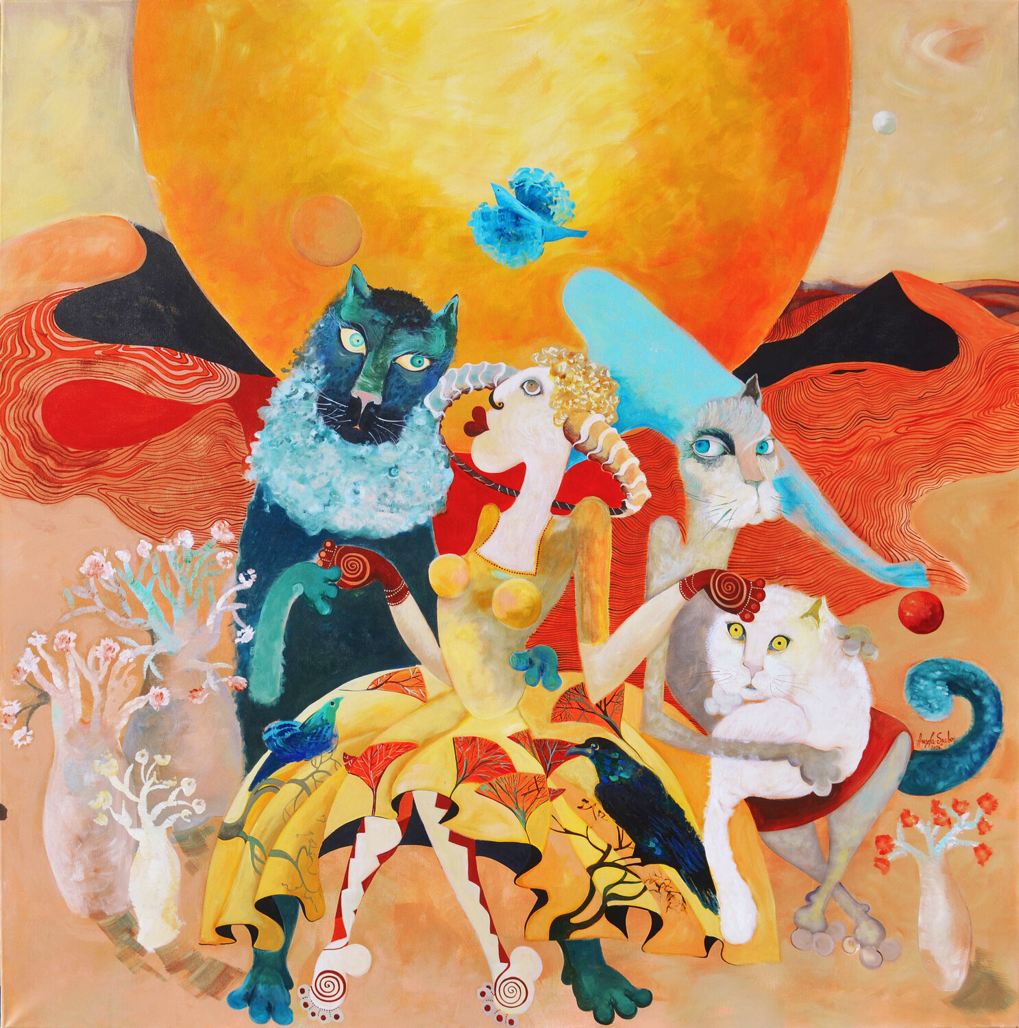 Suspended images in Alam al-mithal by Angela Szabo (2024) : Painting ...