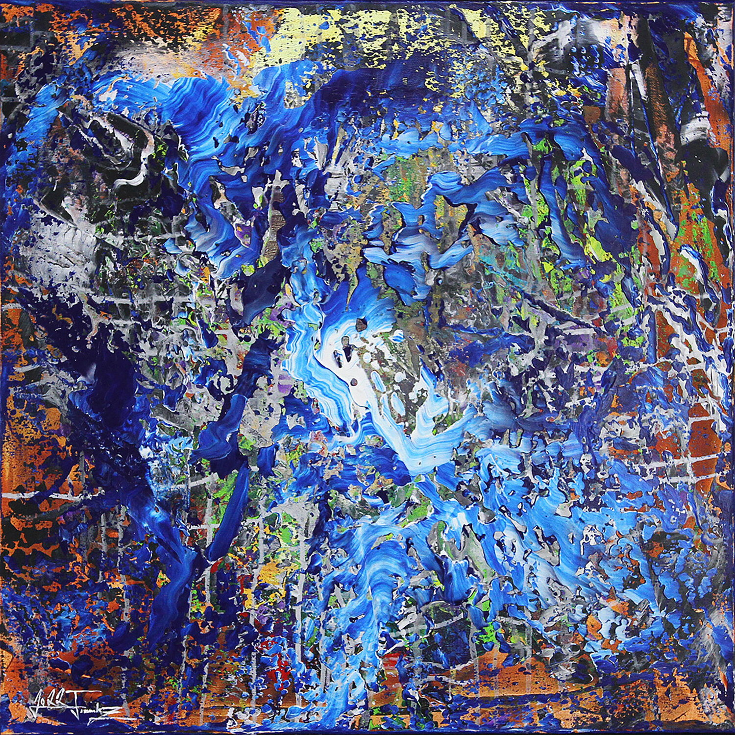 Über den Wolken I von Andreas Garbe (2022): Malerei Acryl auf Leinwand ...