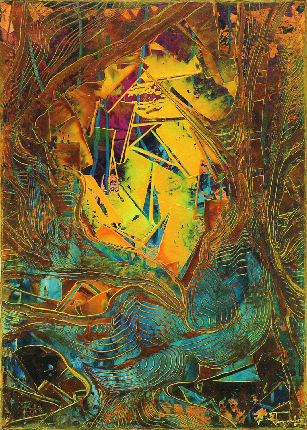 Zwischenwelten I by Andreas Garbe (2023) : Painting Acrylic on Canvas ...