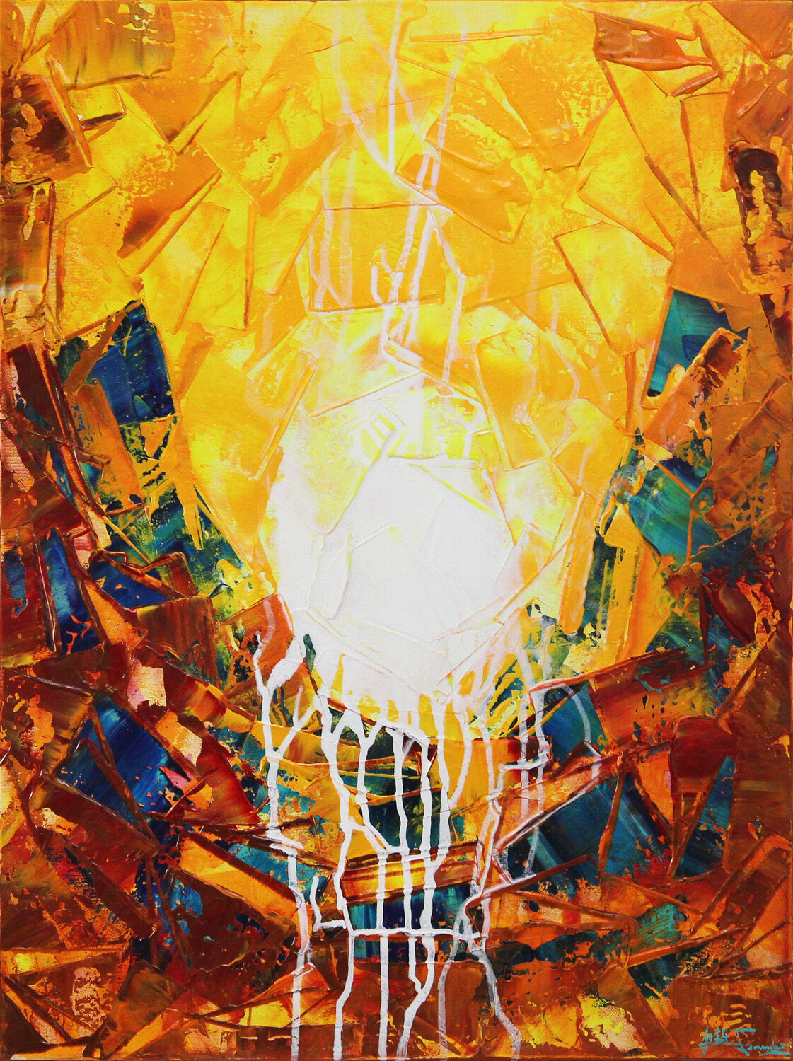 Tierra del Fuego III von Andreas Garbe (2024): Malerei Acryl auf ...