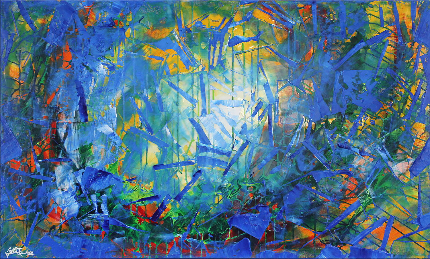 Subtiles Feuer I by Andreas Garbe (2019) : Painting Acrylic, Resin on ...