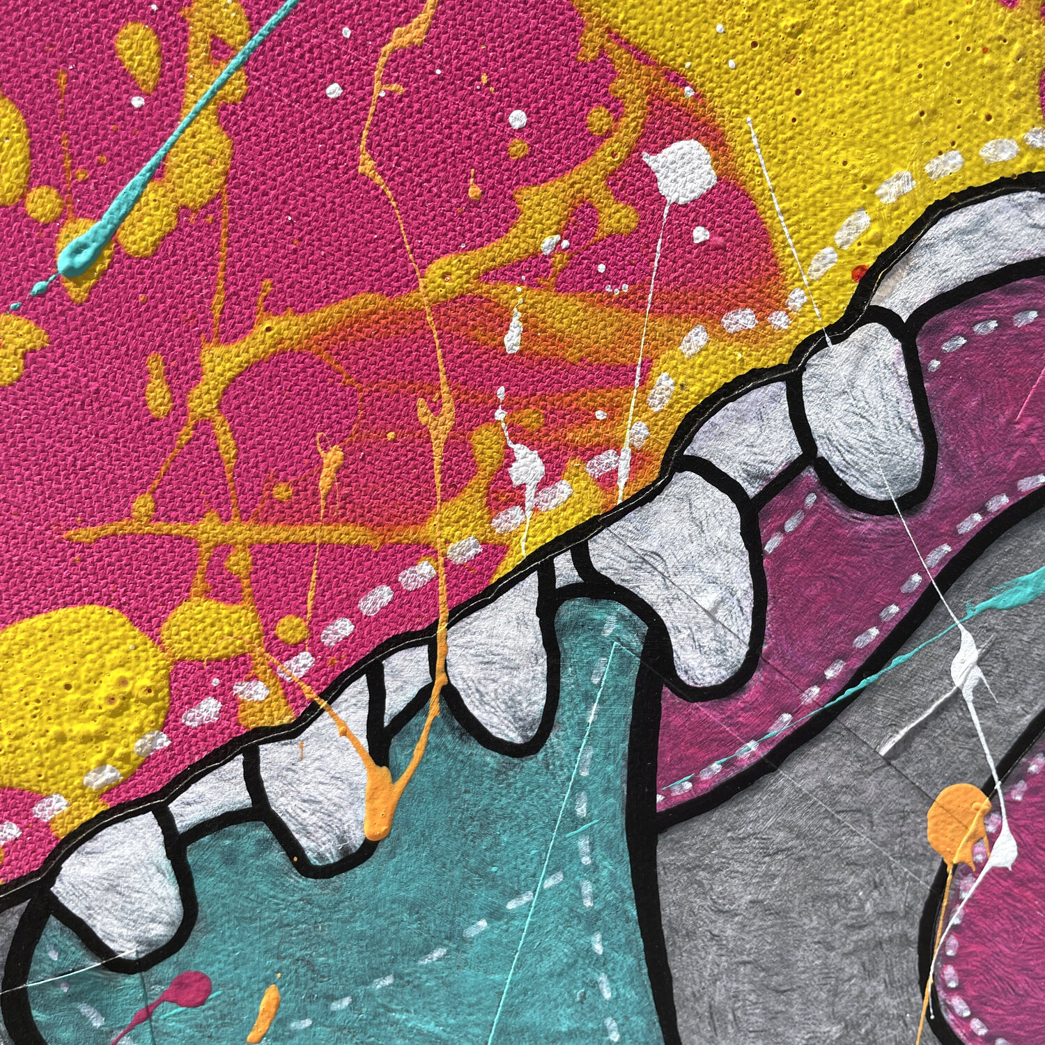 SNEAKER - PINK by SeCam (2023) : Painting Acrylic, Collage on Canvas ...