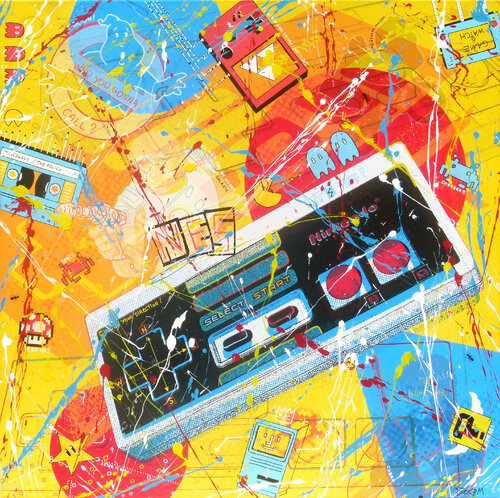 N.E.S by SeCam (2017) : Painting Acrylic, Felt on Canvas - Singulart