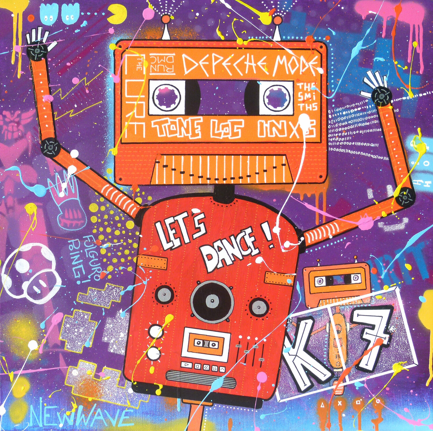 LET'S DANCE by SeCam (2018) : Painting Acrylic, Felt on Canvas - Singulart