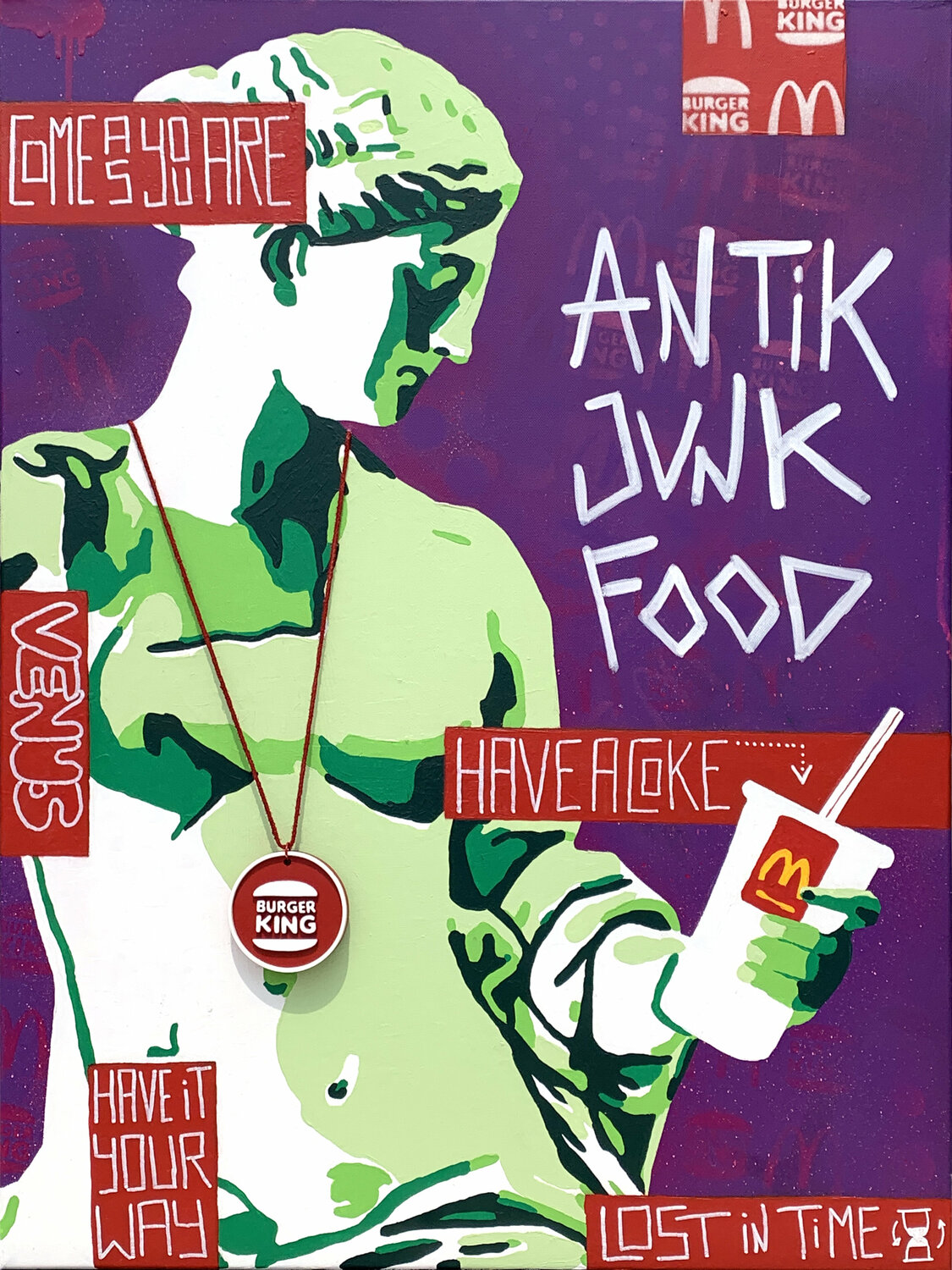 V.NUS - Antik Junk Food by SeCam (2020) : Painting Acrylic, Felt on ...