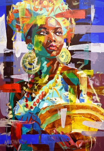 Seaside by Makiwa Mutomba (2024) : Painting Acrylic on Canvas - Singulart