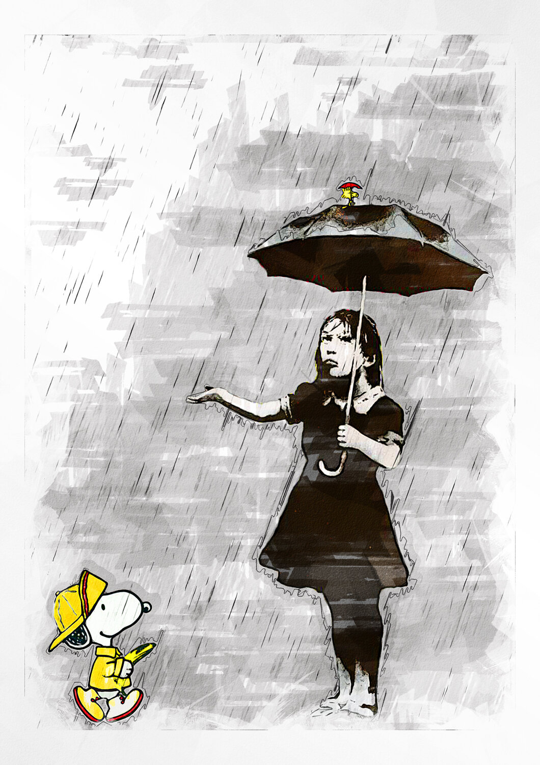 Banksy, November rain by Benny Arte (2022) : Print Giclée print on ...