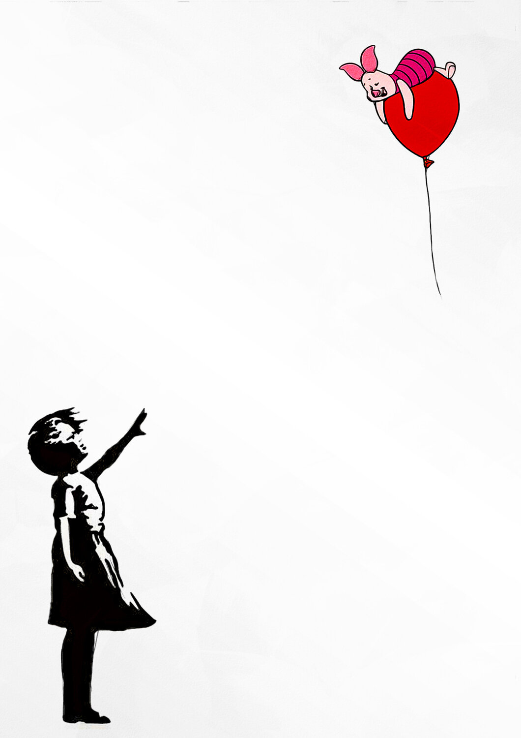 Banksy, bye bye Piglet by Benny Arte (2023) : Print Giclée print on Paper - Singulart