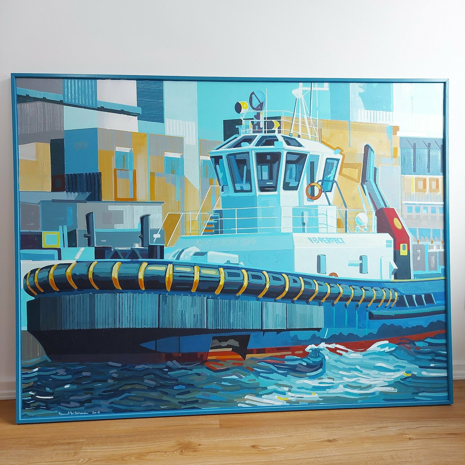 TUG-BOAT by Manuel Di Chiara (2018) : Painting Acrylic on Canvas ...