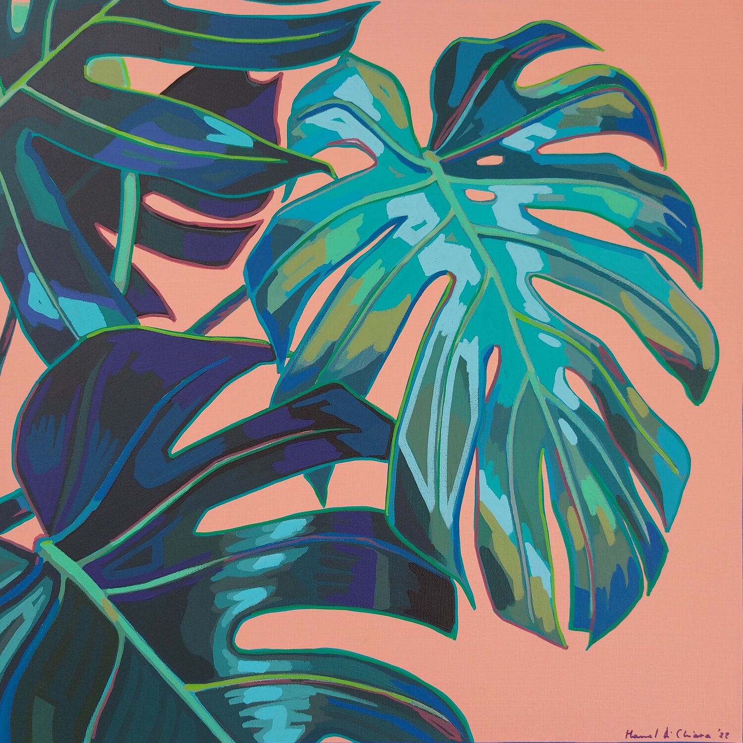 MONSTERA by Manuel Di Chiara (2022) : Painting Acrylic on Canvas ...