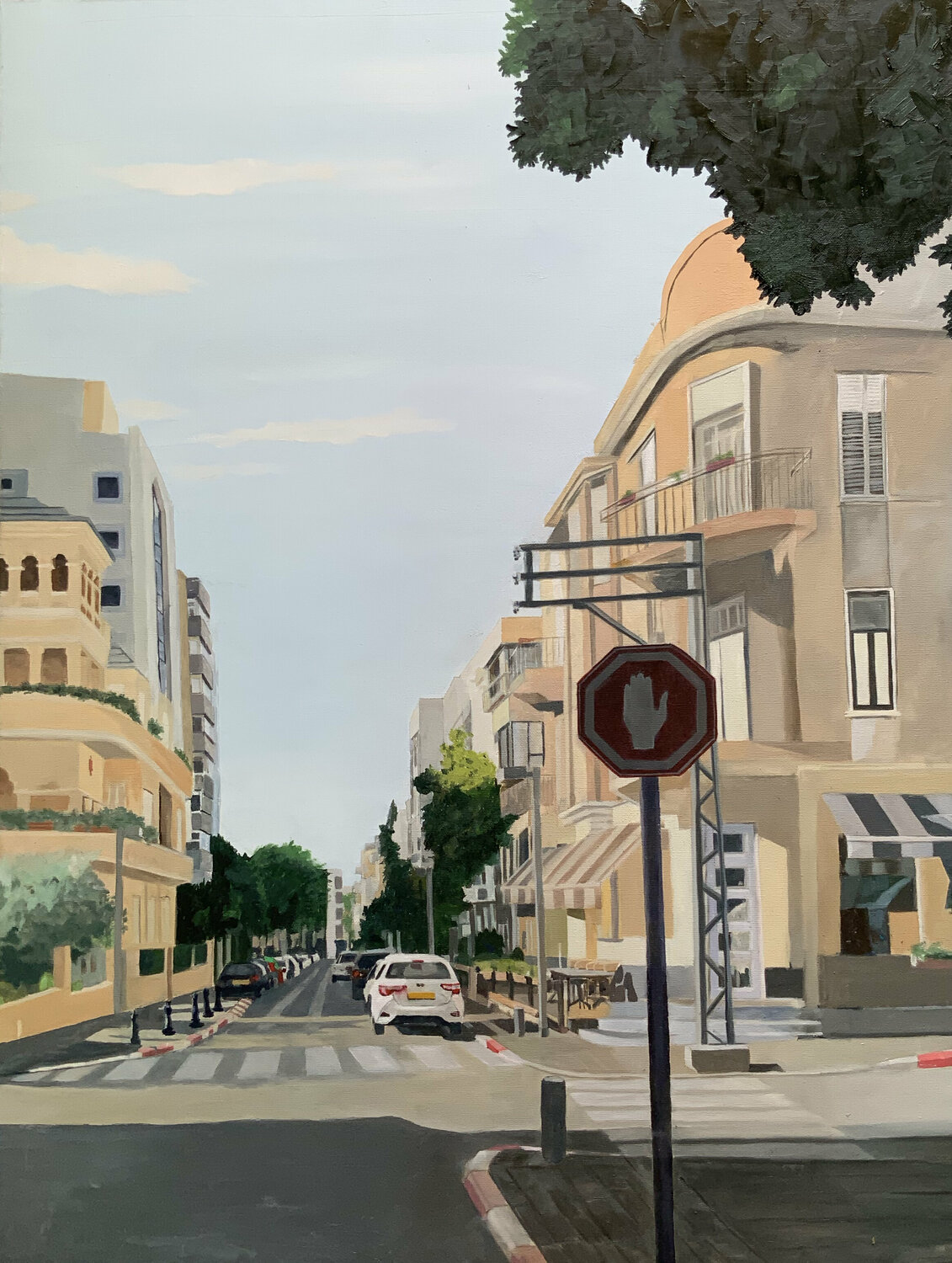 Street Scene, Tel Aviv by Zohar Flax (2020) : Painting Oil on Canvas ...
