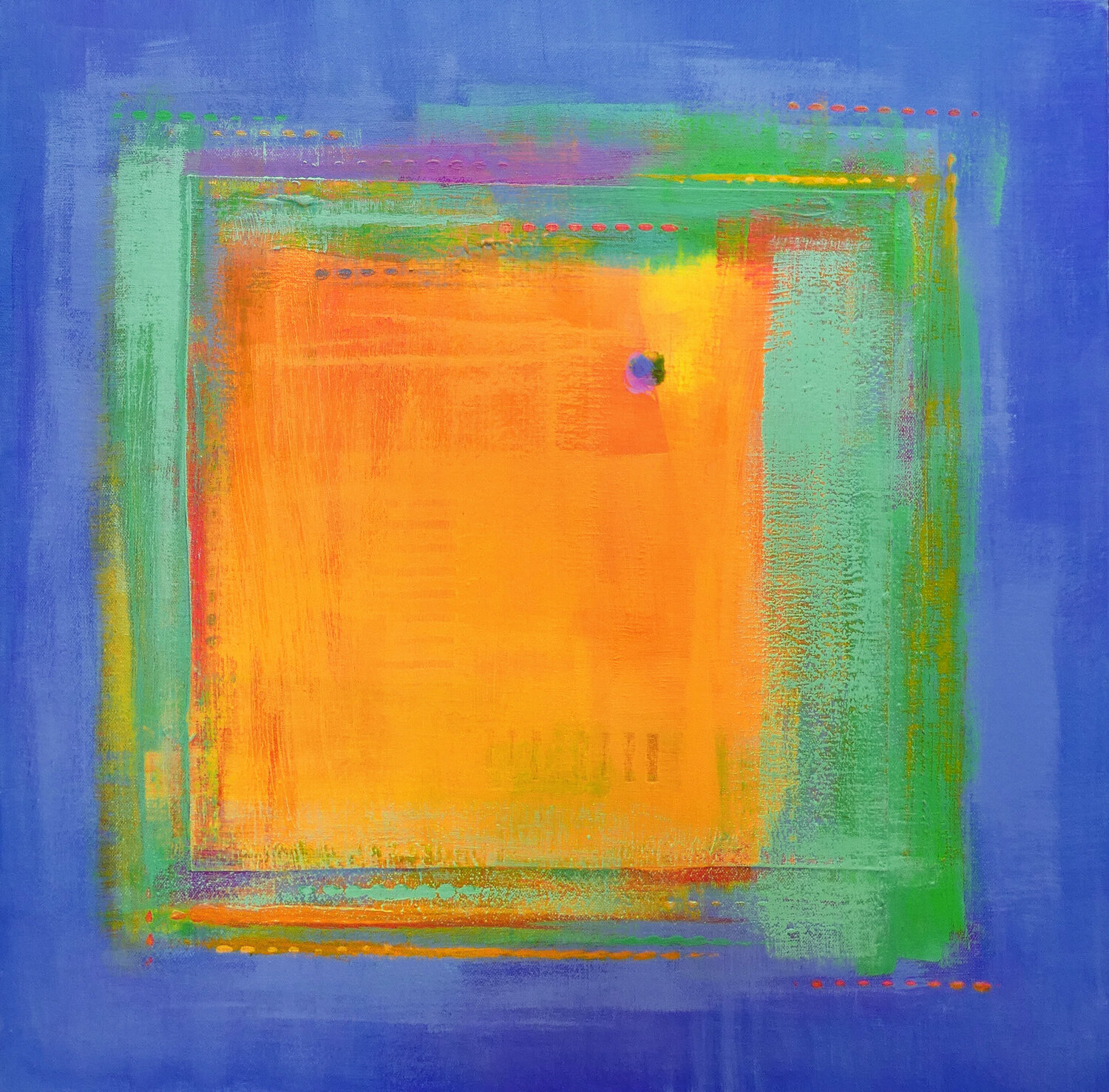 Peace von Katherine Evans (2023): Malerei Acryl, Collage auf Leinwand ...