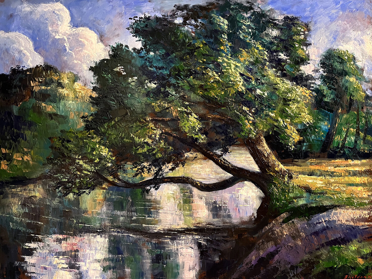 Golden Hour on the French Broad River by David Sheldon (2023 ...