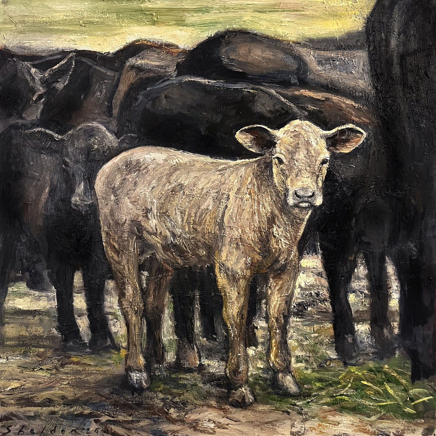 Stay Close de David Sheldon (2023): Pintura Óleo en Lienzo - Singulart