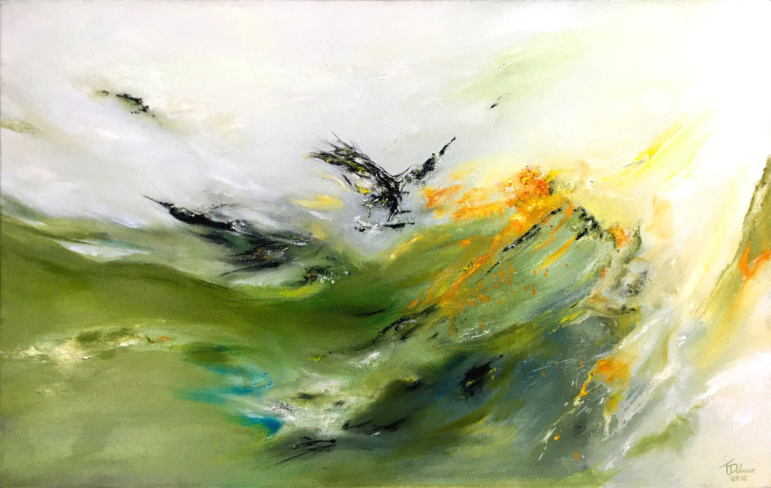 L'envol by Théophile DELAINE (2016) : Painting Oil on Canvas - Singulart