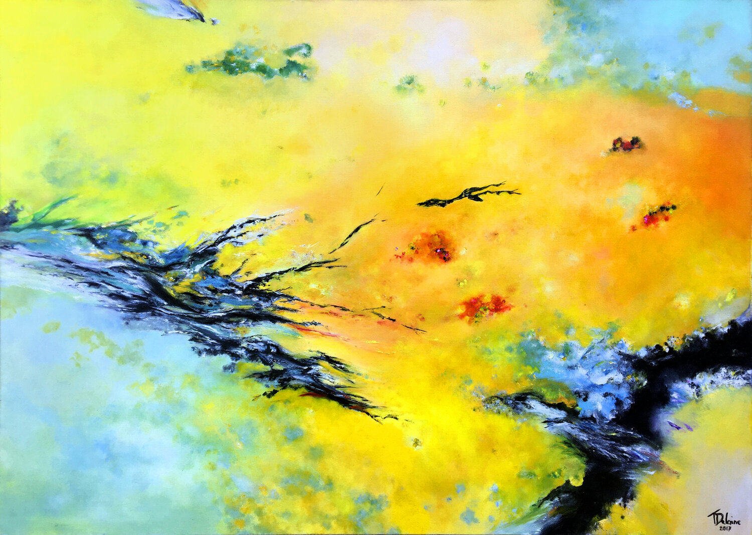 La croisée des chemins by Théophile DELAINE (2017) : Painting Oil on ...