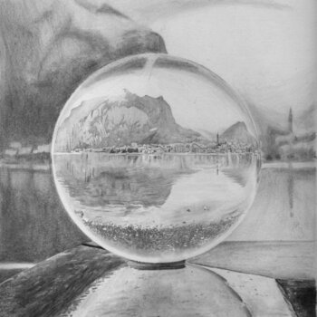 Crystal Ball Pencil Drawing