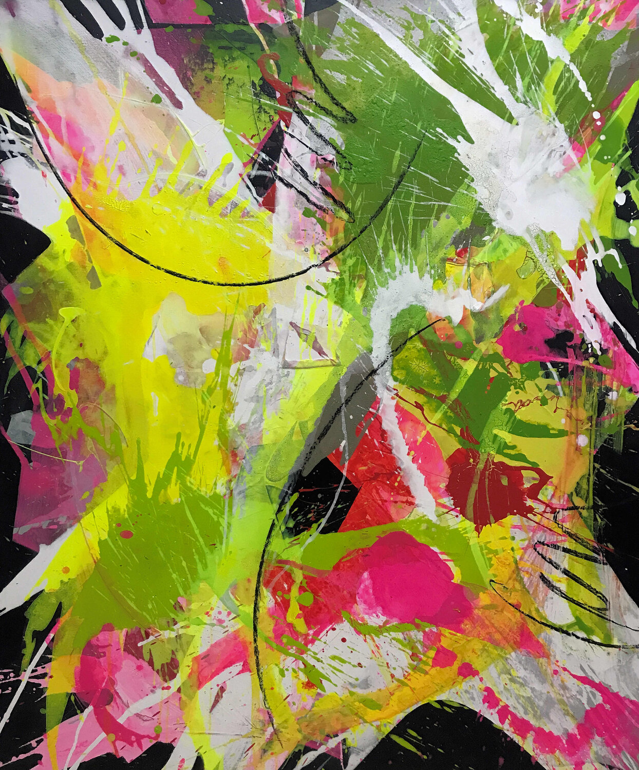 Pink Panther by Anja Stemmer (2022) : Painting Acrylic, Charcoal on ...